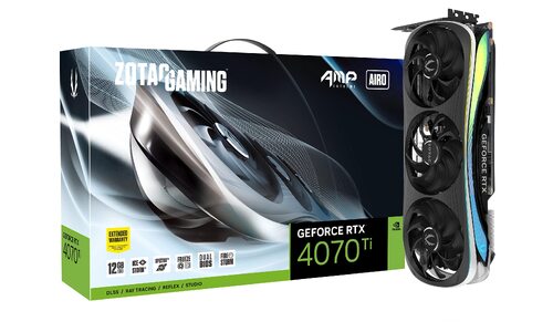 Видеокарта ZOTAC GeForce RTX 4070 Ti AMP AIRO 12GB GDDR6X - Unicom.md